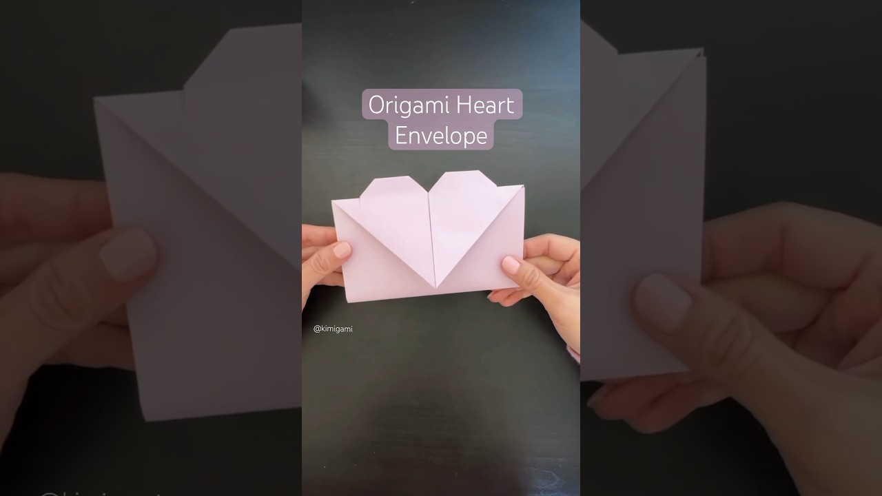 How to fold A4 paper Origami Heart Envelope 💌 #a4origami #origami #origamienvelope #origamiheart