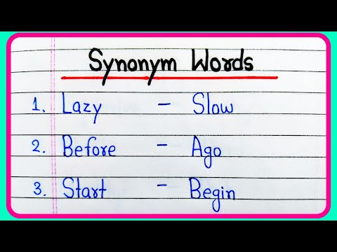 Synonyms words in English | 15 Synonyms words | Common synonyms words | What is synonyms