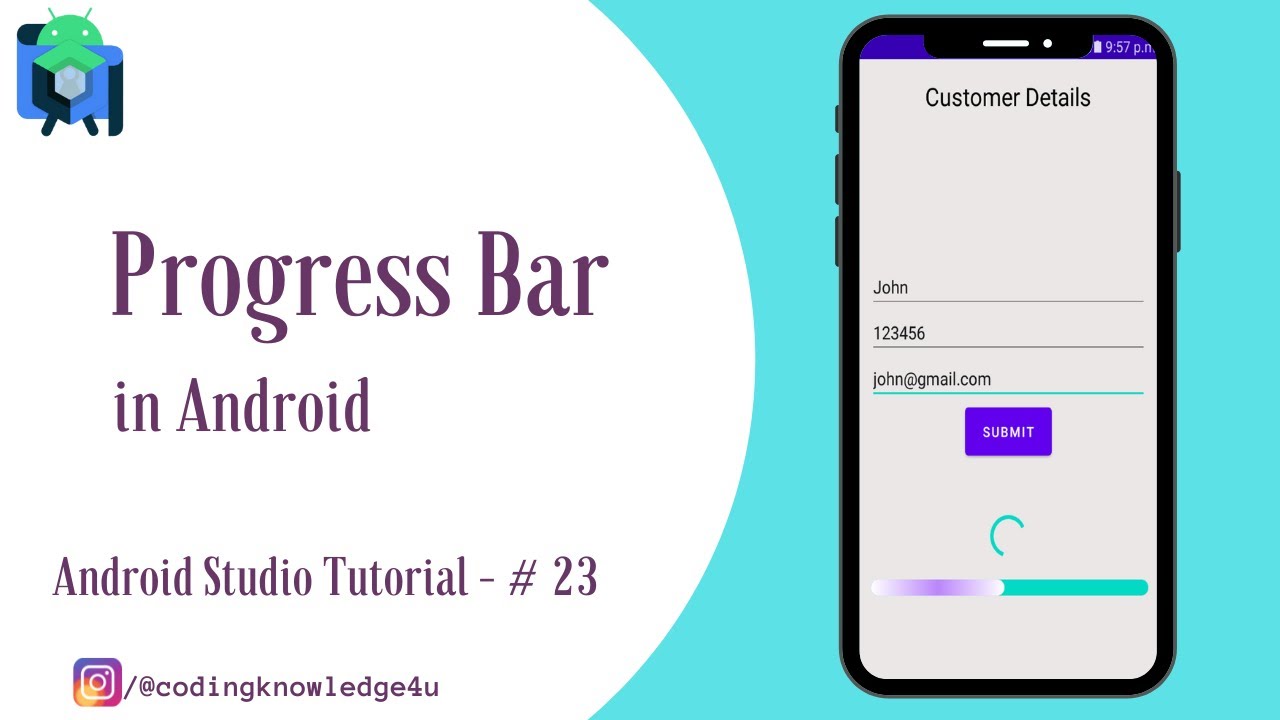 Progress Bar in Android II Android Studio Tutorial - #23