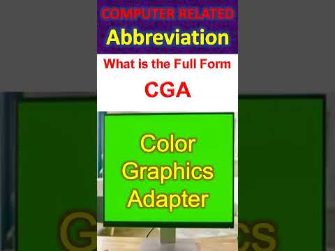 What Is The Full Form Of CGA (Color Graphics Adapter) #mcqshorts #shortsgk #computermcq
