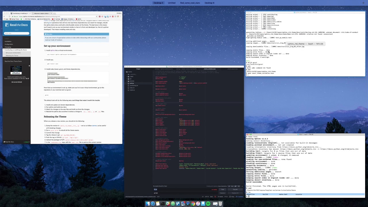 How To Change sphinx rtd theme colors