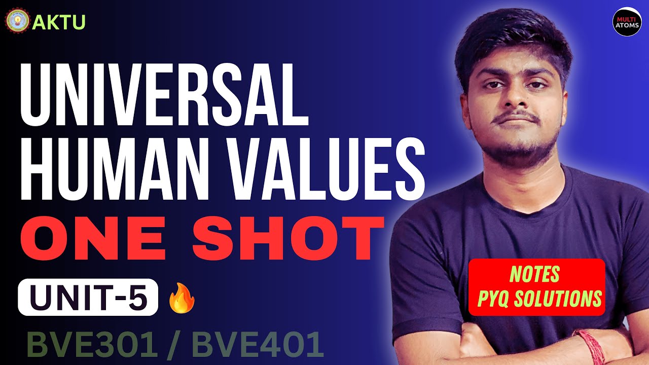 Universal Human Values and Professional Ethics | UHV Unit-5 One Shot | PYQ Solutions | BVE-301/401