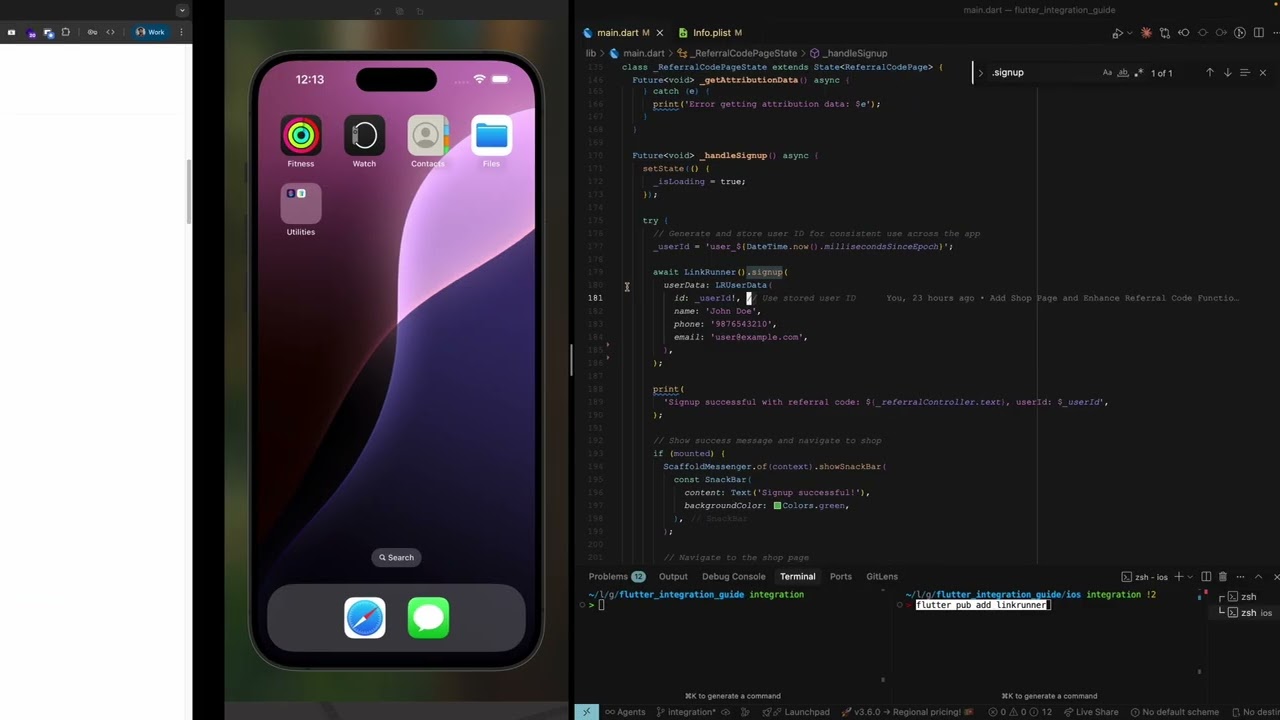 Linkrunner Flutter SDK Integration Guide