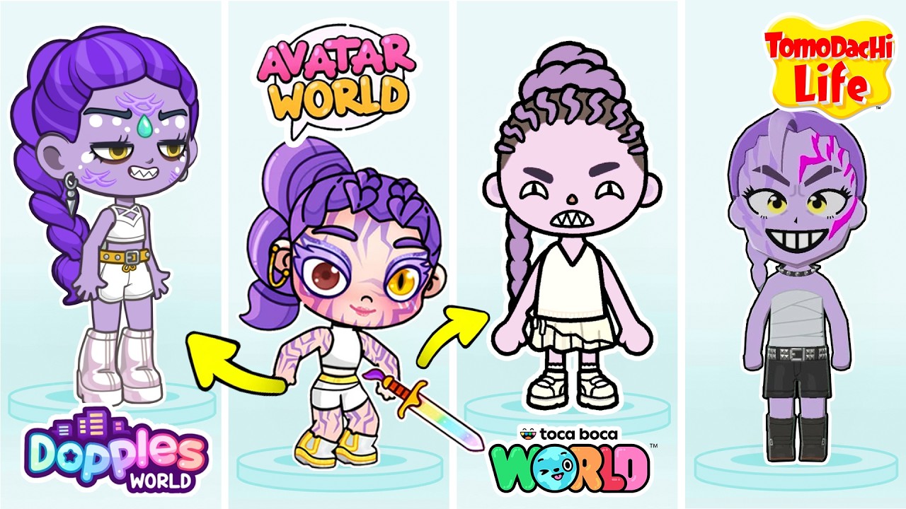 😱 RUMI  CHARACTER in 4 GAMES?! Avatar World, Toca Boca, Tomodachi Life & Dopples 🌍 PAZU