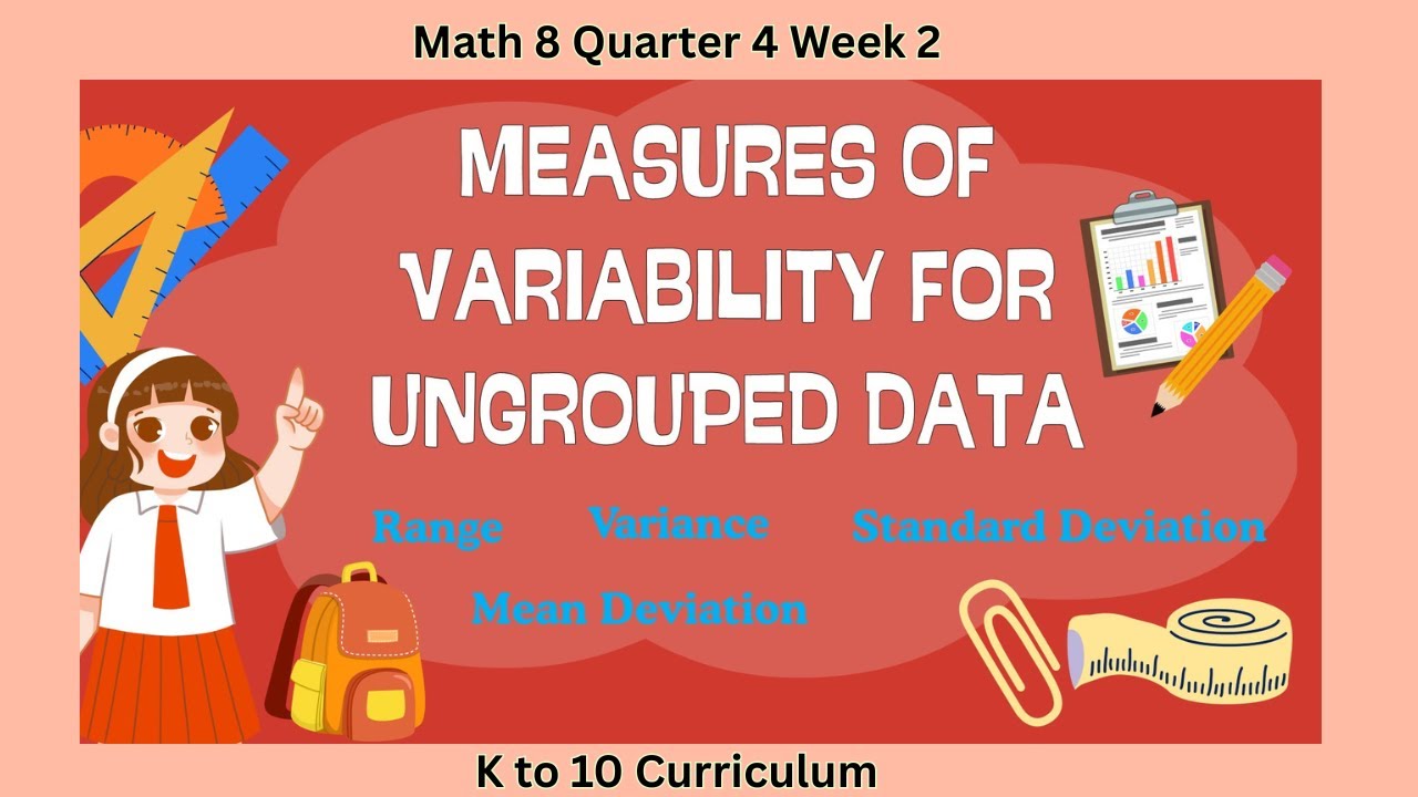 Math 8 Quarter 4 Week 2 - MEASURES OF VARIABILITY FOR UNGROUPED DATA (K to 10 Curriculum)
