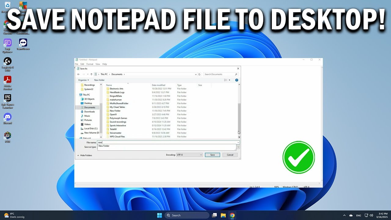 How To Save A Notepad File On Your Desktop - Easy Fix