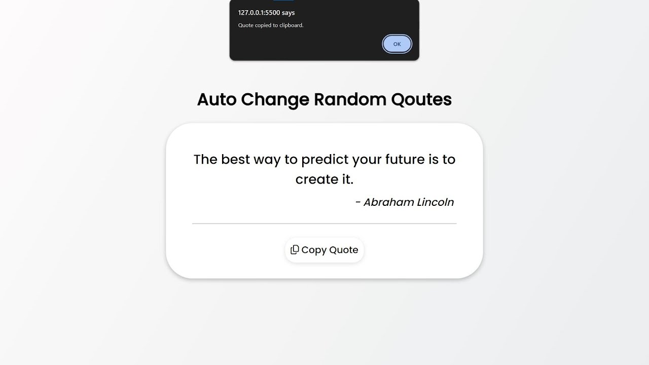 Auto Change Random Quotes Using HTML, CSS and JavaScript with Source Code