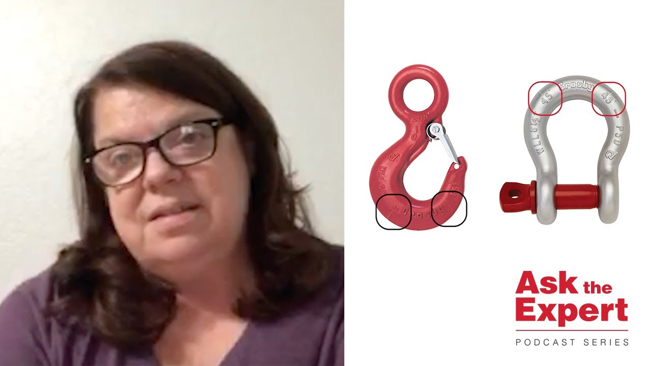 Crosby's Quick-Check® shackle and hook markings