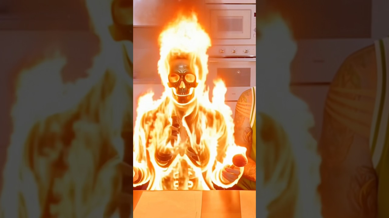 Lick Exciting Cardboard Fire 🔥 #katebrush #shorts #asmr