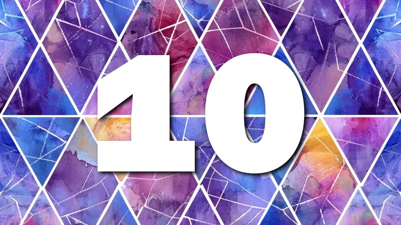 Blue and Purple Triangles | Silent Countdown Timer | 0:10
