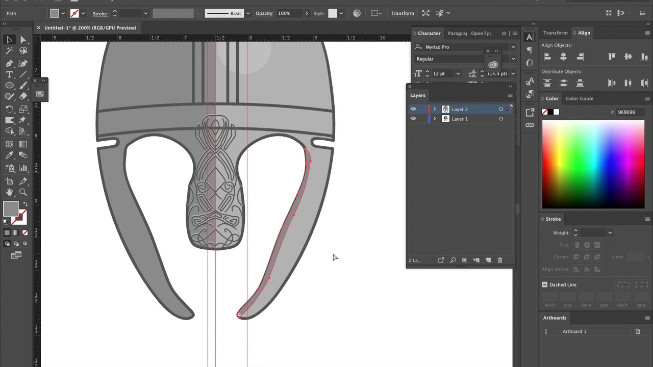 Viking Helmet Illustration