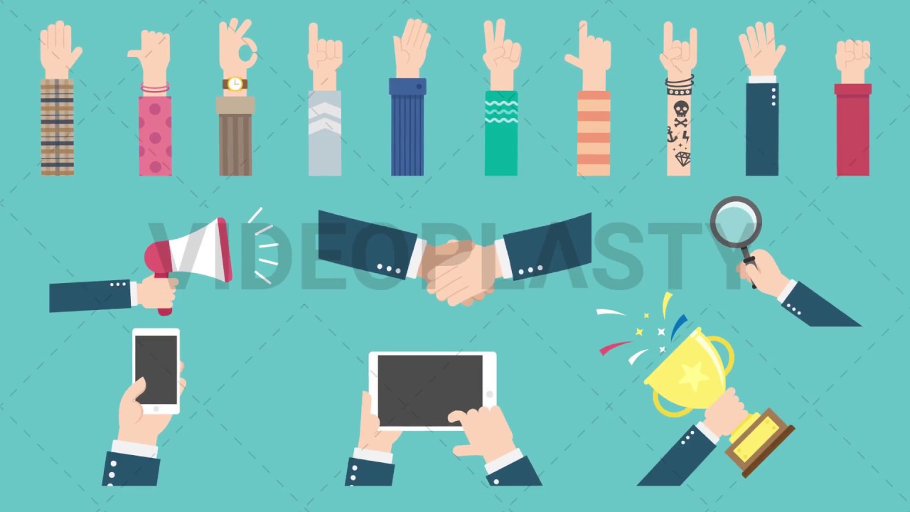 Hand Gestures Stock Animation Pack [MOV & GIF | ROYALTY FREE]