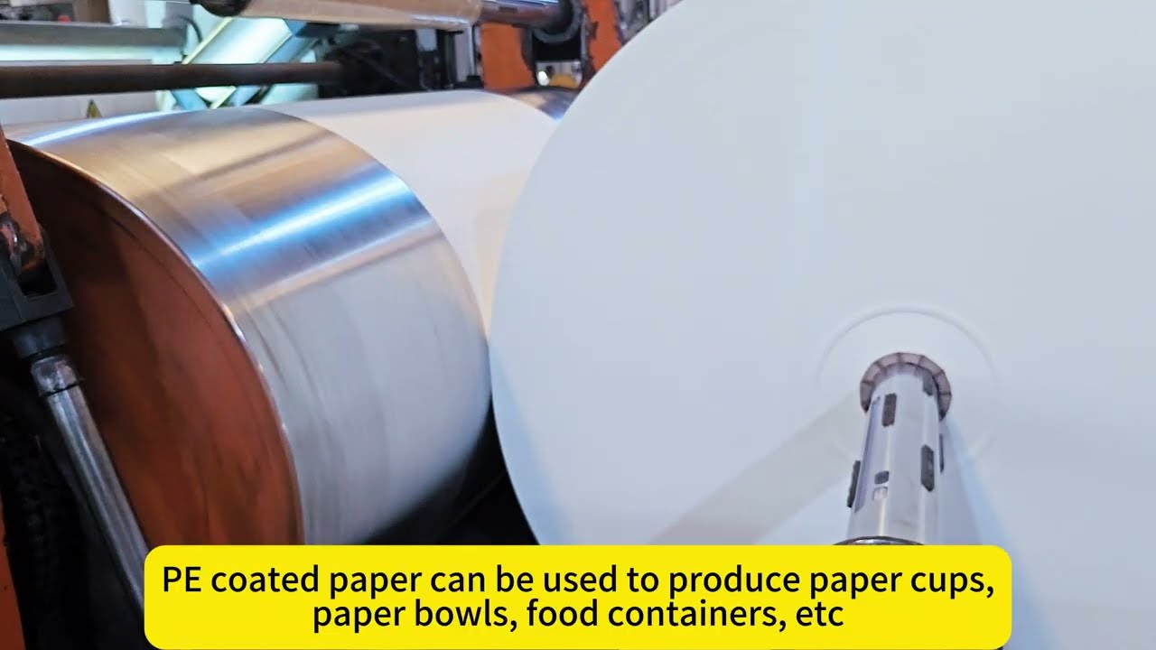 Production process of PE coated paper roll