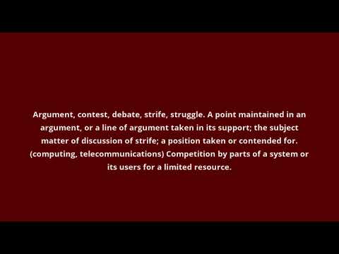 what is the meaning of contention