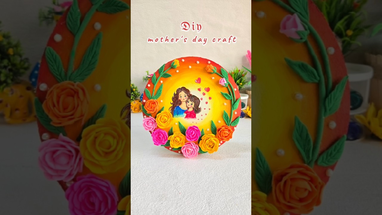 Diy mother's day craft  #diy  #craft #mothersday #clay #handmade #decor #diycrafts #shorts