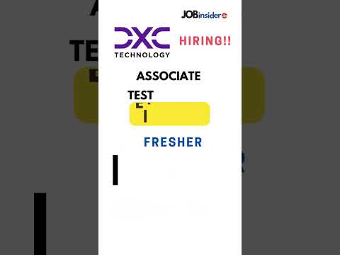 [Apply Now] DXC Hiring Fresher for Test Engineer job | Job for Fresher