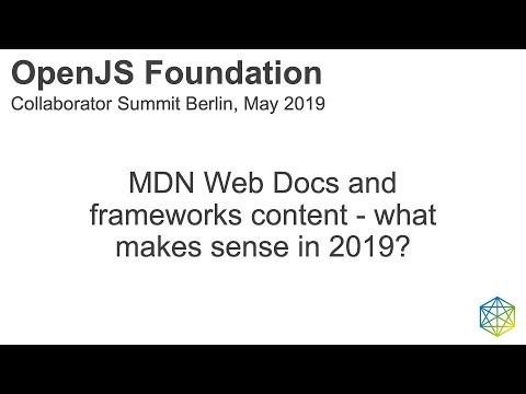 MDN Web Docs and frameworks - What makes sense in 2019?