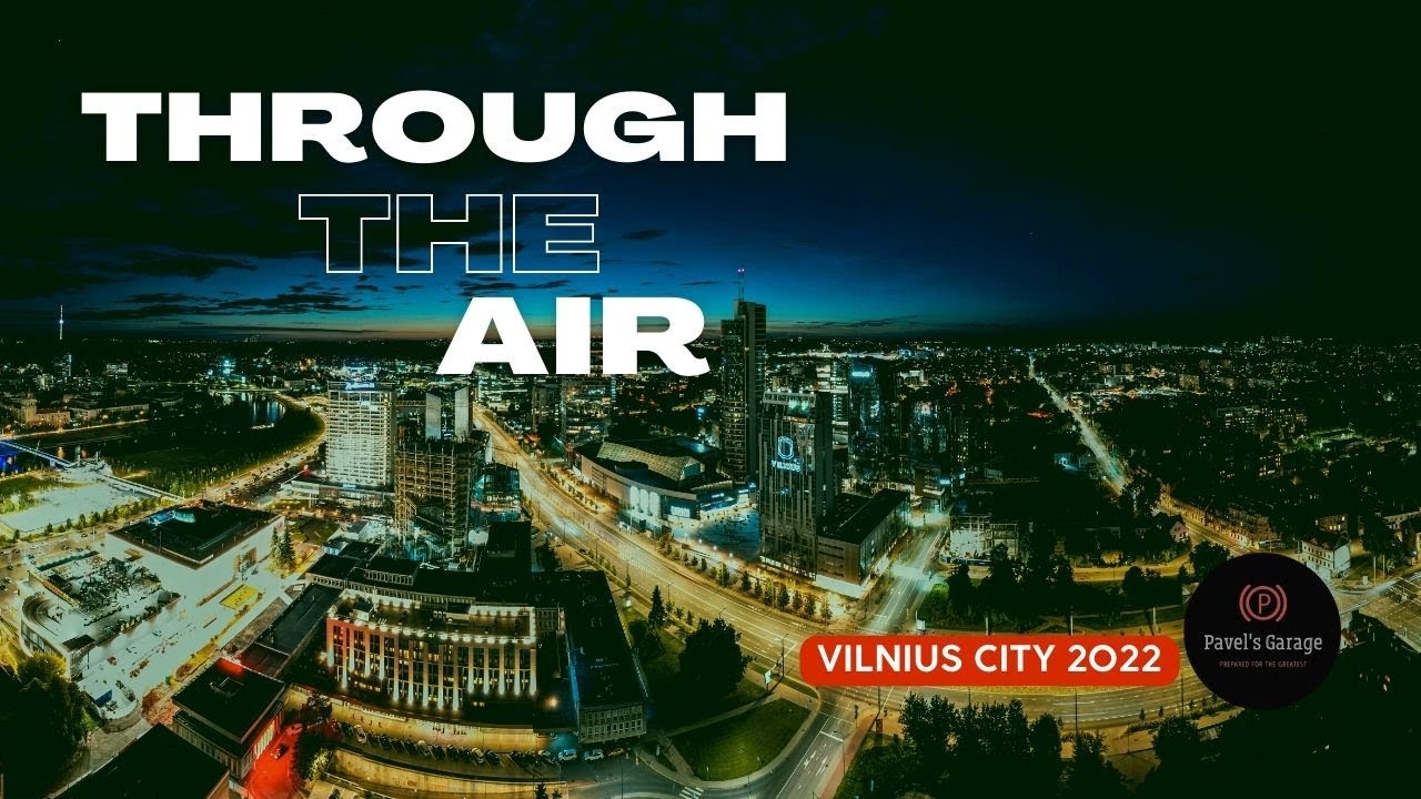Through the air | Vilnius Lithuania 2022 | aerial drone footage | cinematic low light DJI mini 3 PRO