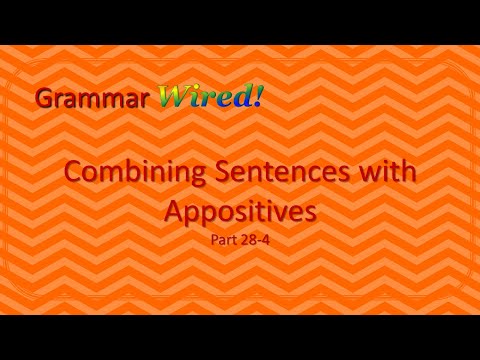 Combining Sentences with Appositives Part 28- 4
