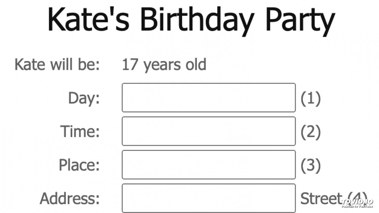 Kate's birthday party