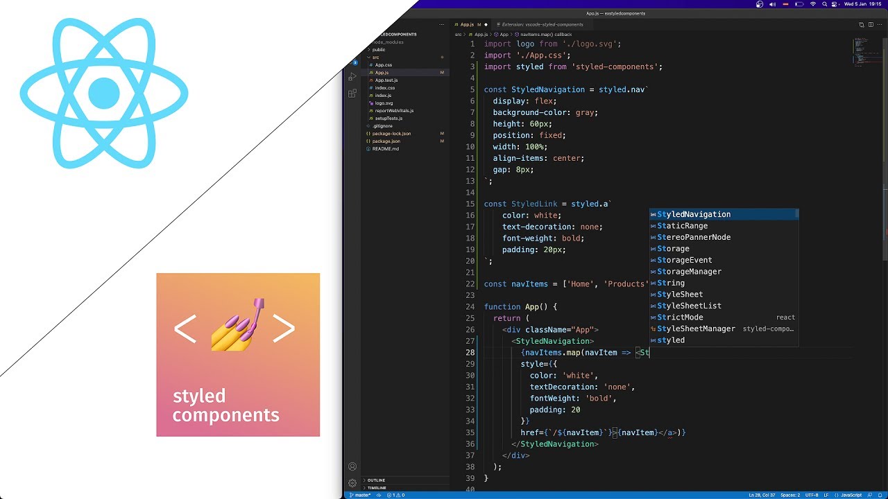 Styled components React Tutorial - Style components with React.js and styled-components css modules