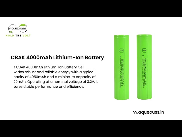 Lithium-Ion and LiFePo4 Cells - CBAK 4000mAh Lithium-Ion Battery ...
