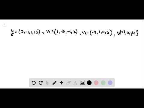 In Exercises 11 and 12, find the closest point to y in the subspace W spanned by 𝐯_1 and…