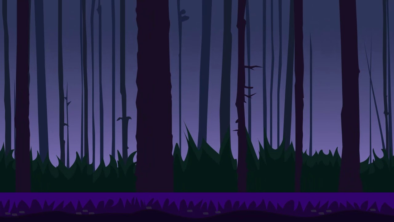 Forest Night Parallax Background