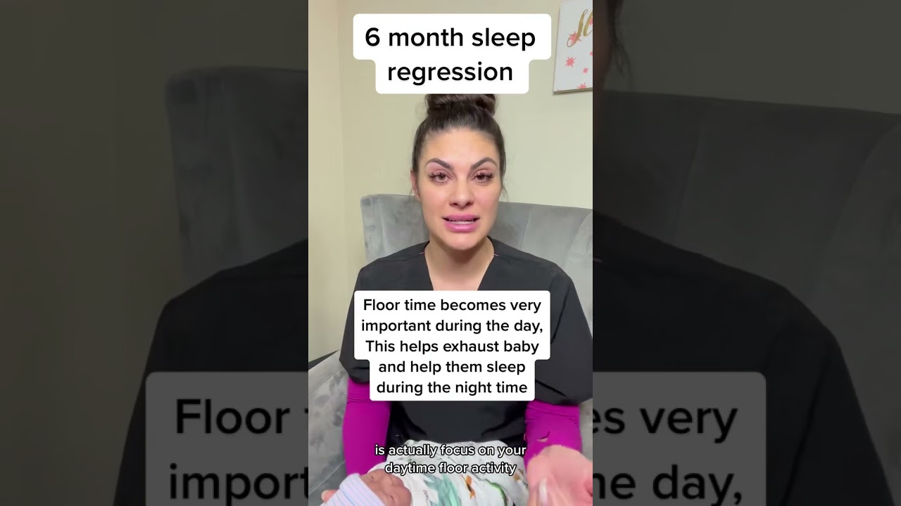 6 month sleep regression! Start to incorporate more floor time, so Baby is exhausted when it is time