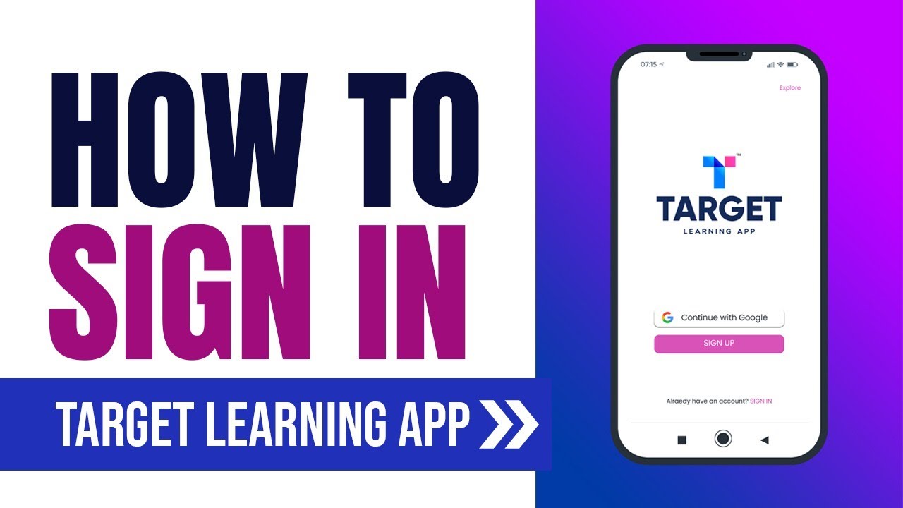 How To Sign In Target Learning App | Target Learning App Sign In Tutorial
