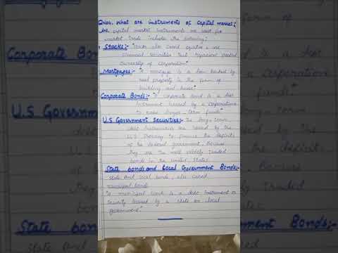 what are instruments of capital market? #financialeconomics#educational #notes