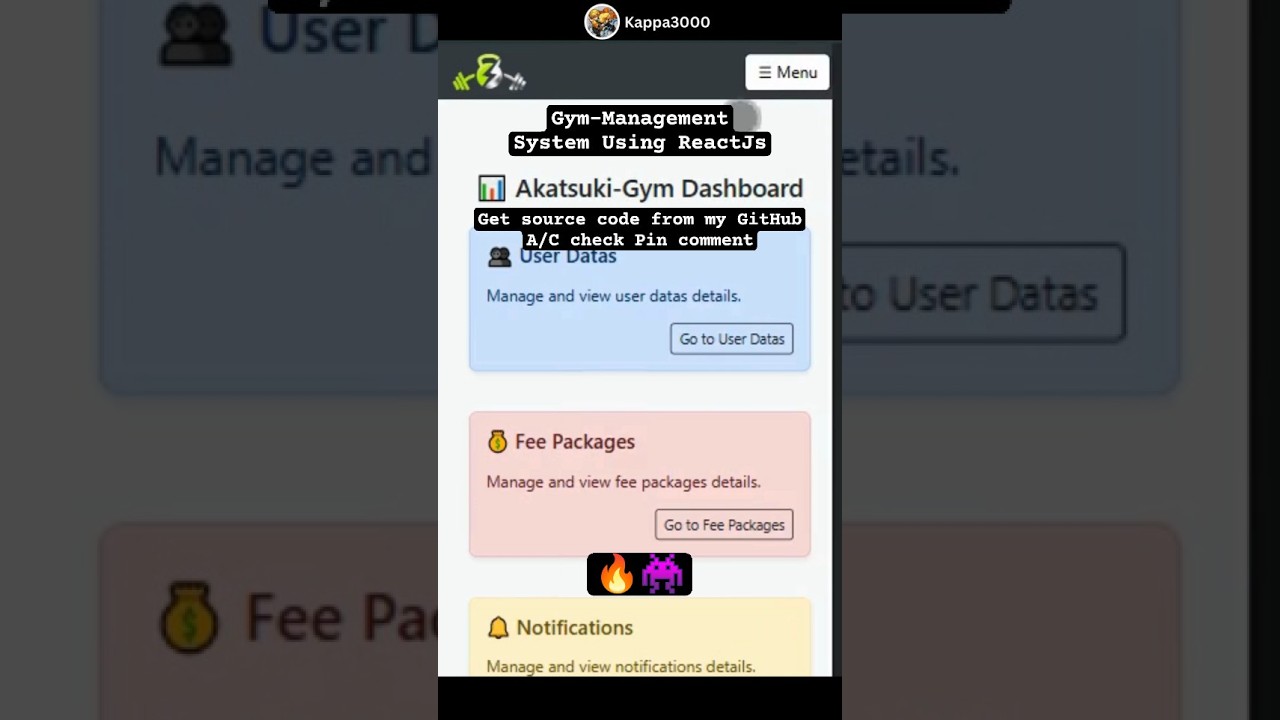 Gym-Management System Project using React js #code #coding #css #html #javascript #shortvideo #short