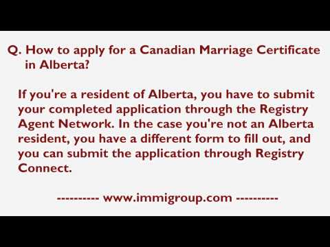 How To Apply For A Canadian Marriage Certificate In Alberta?