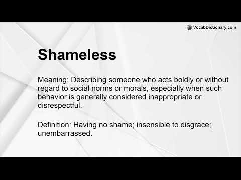 Shameless Meaning