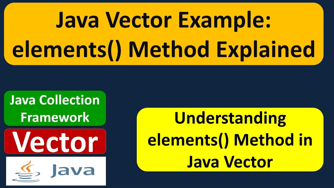 Java Vector Example: elements() Method Explained | Java Collection Framework