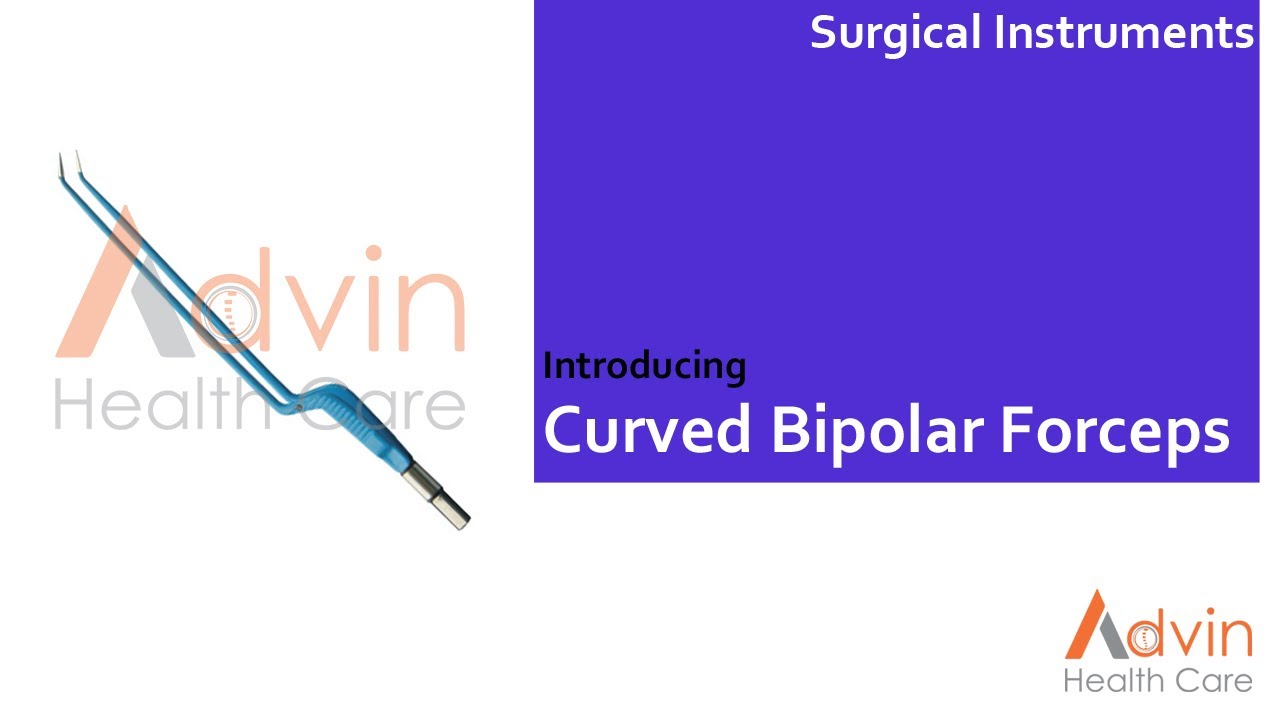 ADVIN Curved Bipolar Coagulation Forceps