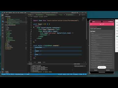 5. React Native Registration & Login Form - Input Component Text Input