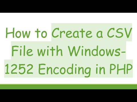 How to Create a CSV File with Windows-1252 Encoding in PHP