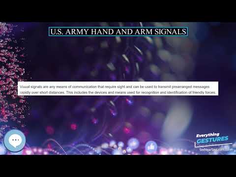 U S Army hand and arm signals ✌️ EVERYTHING GESTURES 👍