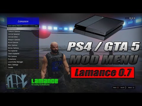 PS4 GTA 5 MOD MENU - Lamance 0.7 (4.55/4.05 Jailbreak)