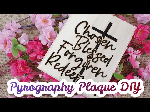 How to make a Scripture Wood Wall Art using Pyrography | Time lapse DIY
