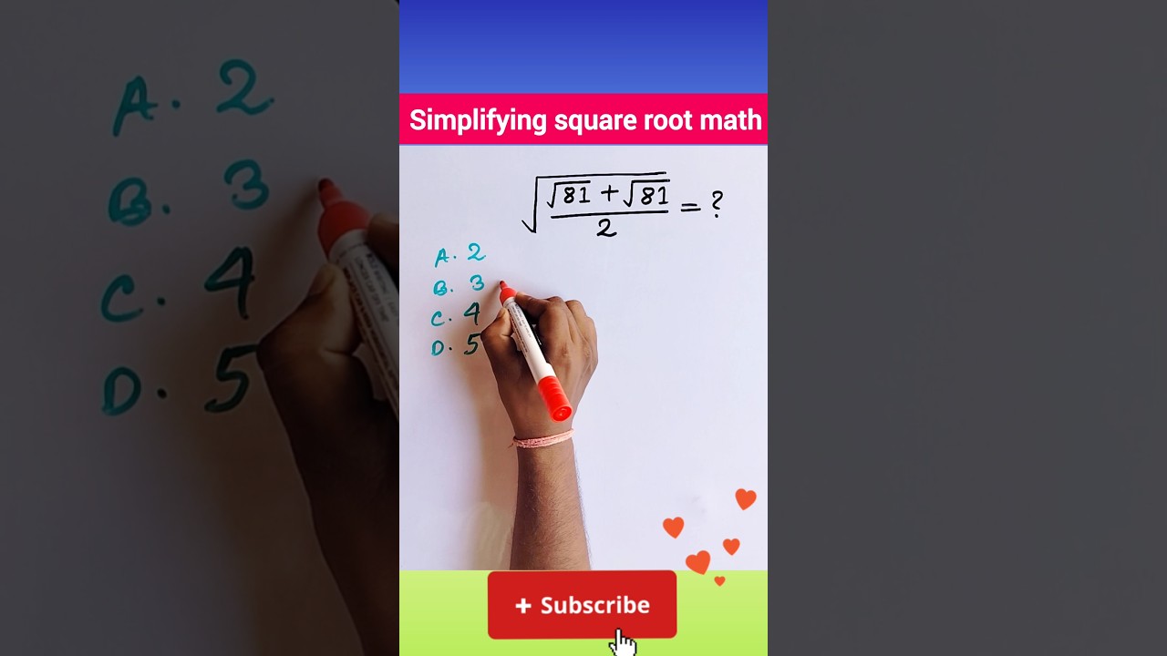 Simplifying square root math question #shorts #maths #simplification #squareroot #mathematics
