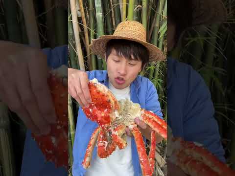 Spiders in the sea Have you ever eaten king crab#shorts