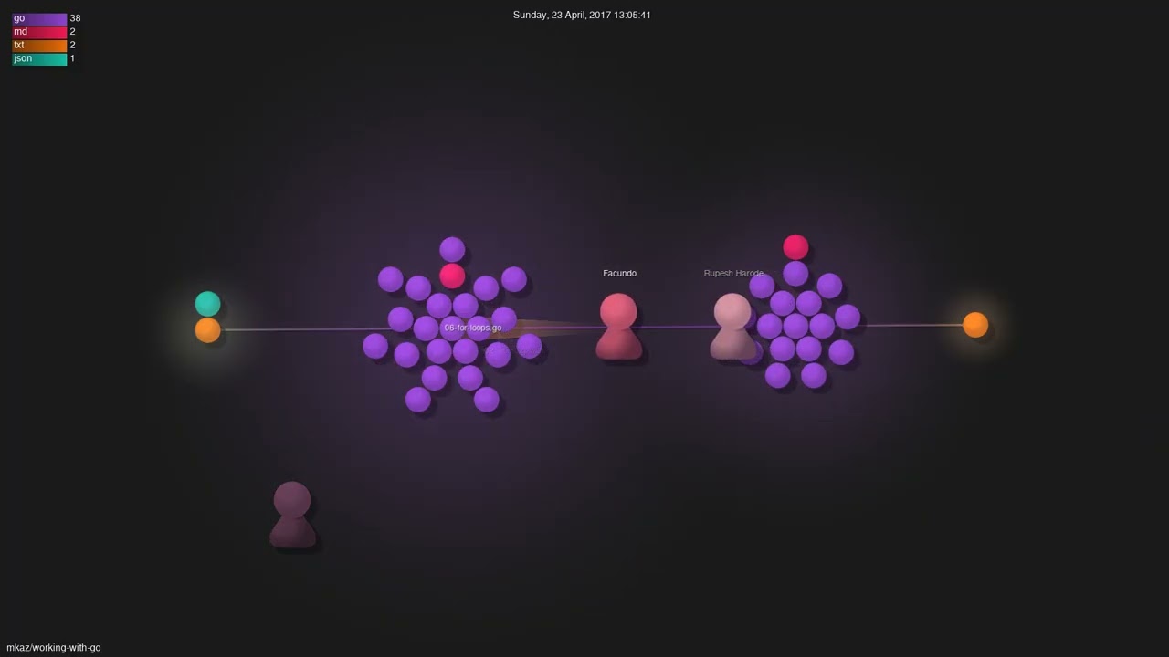mkaz/working-with-go - Gource visualisation