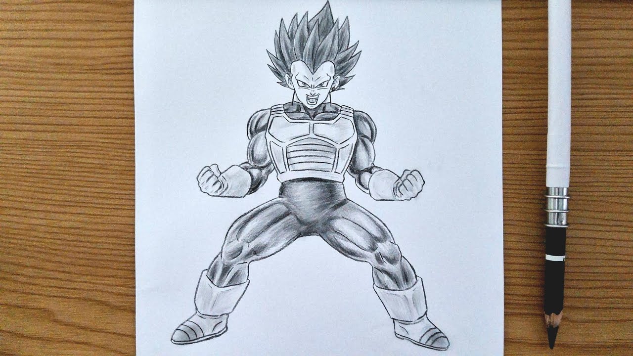 How To Draw Ultra Ego Vegeta Full Body || Dragon Ball Pencil Drawing Tutorial