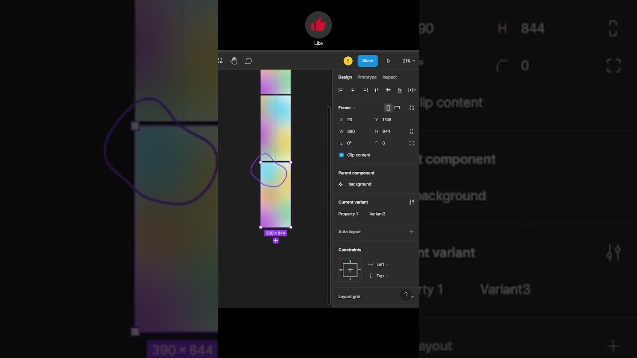 Mesh gradient animation in figma #figma