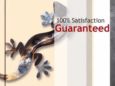 Gecko Polished Metal Wall Art - lonestarwesterndecor.com