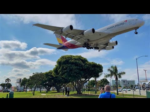 2 hours Los Angeles LAX Airport 🇺🇸 Plane Spotting ! RUSH HOUR / Close up, Heavy landing/Take off