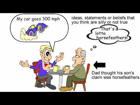 horsefeathers meaning | Vocabulary for Kids | Children's Dictionary | Learn English Vocabulary