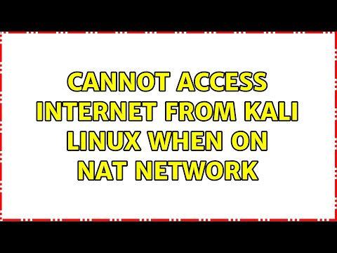 Cannot access internet from kali linux when on NAT network